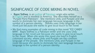 Code mixing in ice candy man | PPTX | Hinduism | Religion & Spirituality