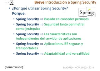 Seguridad de las aplicaciones web con Spring Security 3.x | PPT