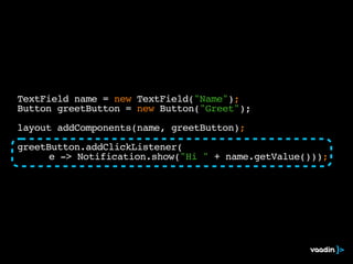 Introduction to Vaadin Framework | PDF