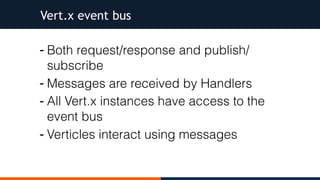 Codemotion Amsterdam 2016 - Building microservices with Vert.x | PPT