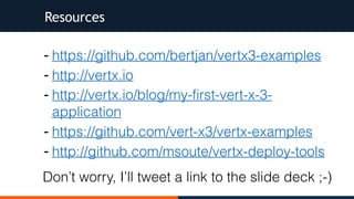 Codemotion Amsterdam 2016 - Building microservices with Vert.x | PPT