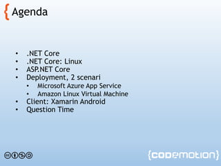 .NET Core, ASP.NET Core e Linux per il Mobile | PPT