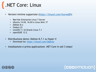 .NET Core, ASP.NET Core e Linux per il Mobile | PPT