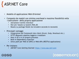 .NET Core, ASP.NET Core e Linux per il Mobile | PPT