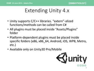 Avoid loss of hair while coding Unity3D plugins for mobile | PPT