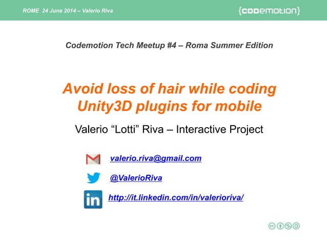 Avoid loss of hair while coding Unity3D plugin for mobile | PPTX
