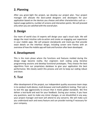 Mobile App Development- Project Management Process | PDF