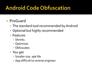 Code Obfuscation for Android & WP7 | PPTX