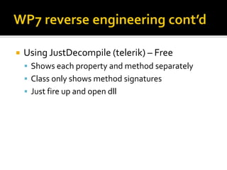 Code Obfuscation for Android & WP7 | PPTX