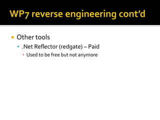 Code Obfuscation for Android & WP7 | PPTX