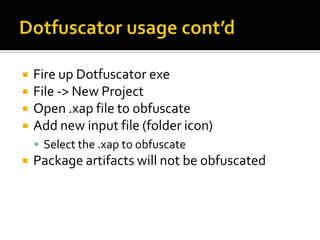 Code Obfuscation for Android & WP7 | PPTX
