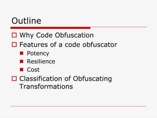 Code obfuscation | PPT | Web Development | Internet