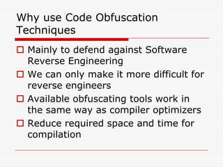 Code obfuscation | PPT