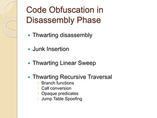 Code obfuscation | PPTX
