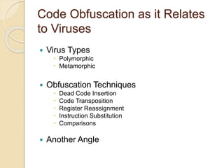 Code obfuscation | PPTX