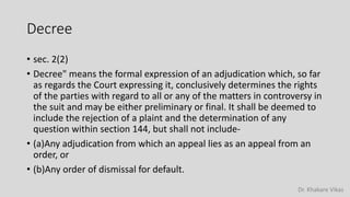 Code of civil procedure 1908 decree, order | PPT