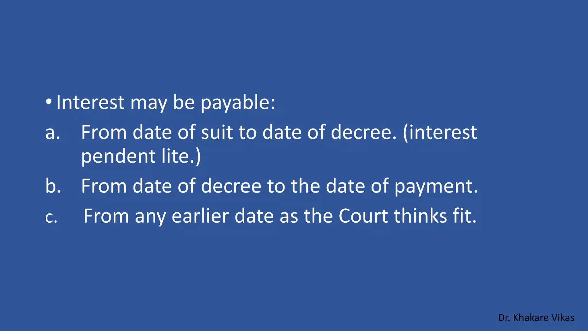 Code of civil procedure 1908 miscellaneous, interest,cost, exemption ...