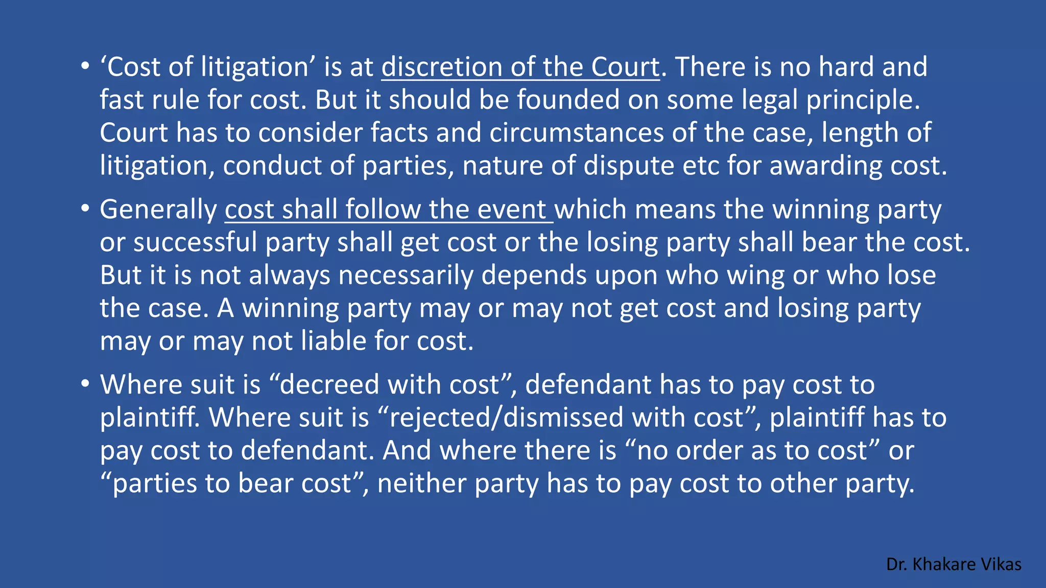 Code of civil procedure 1908 miscellaneous, interest,cost, exemption ...