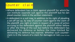 Code of Civil Procedure1908 Pleading Plaint & Written statement | PPTX