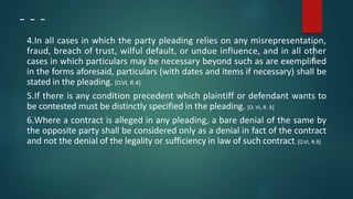 Code of Civil Procedure1908 Pleading Plaint & Written statement | PPTX | Law