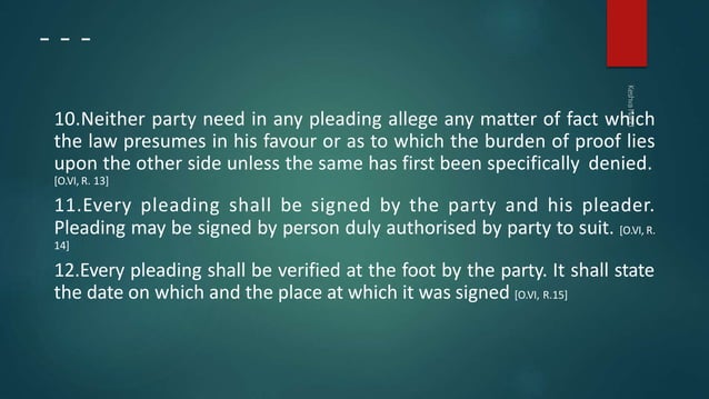 Code of Civil Procedure1908 Pleading Plaint & Written statement | PPTX ...