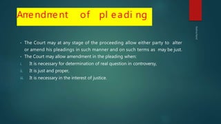 Code of Civil Procedure1908 Pleading Plaint & Written statement | PPTX ...