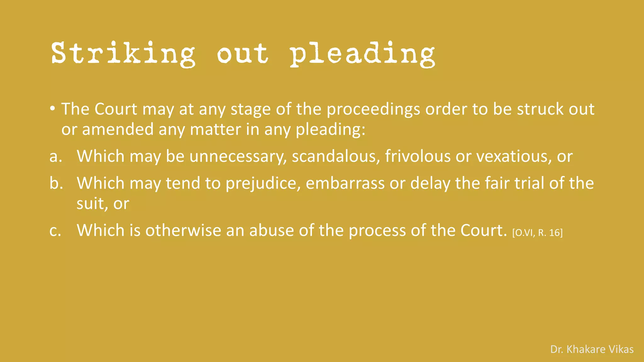 Code of civil procedure 1908 pleading plaint written statement | PDF