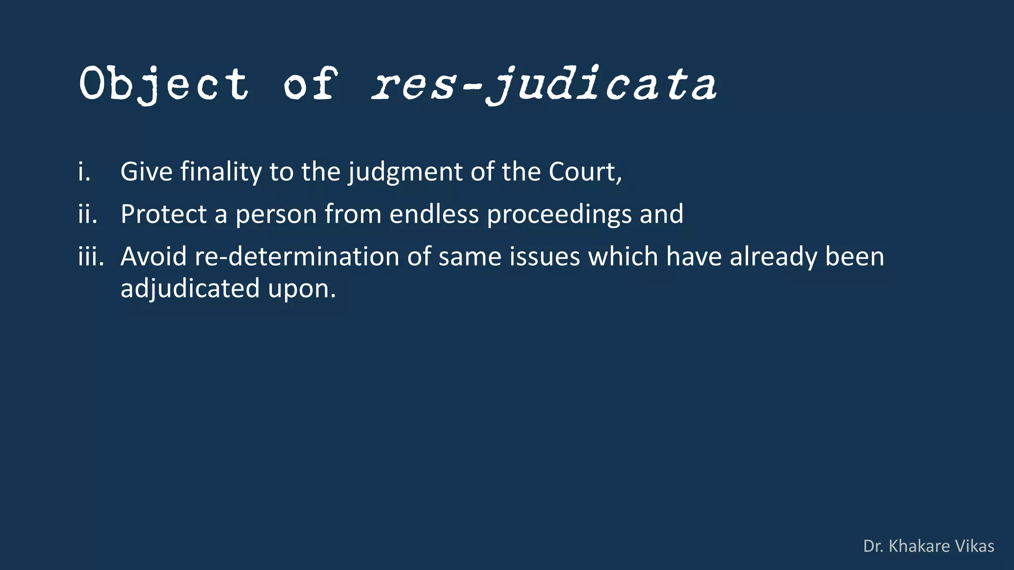 Code of civil procedure 1908 res subjudice and res judicata | PDF