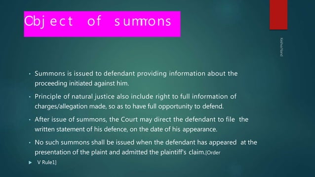 Code of Civil Procedure1908 Summons | PPTX