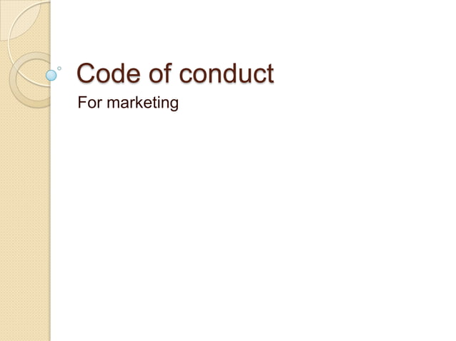 Code of conduct | PPT