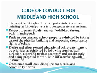Code of conduct | PPT