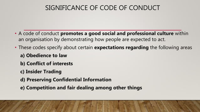 Code of conduct | PPTX