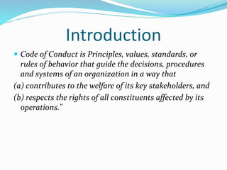 Code of conduct | PPTX