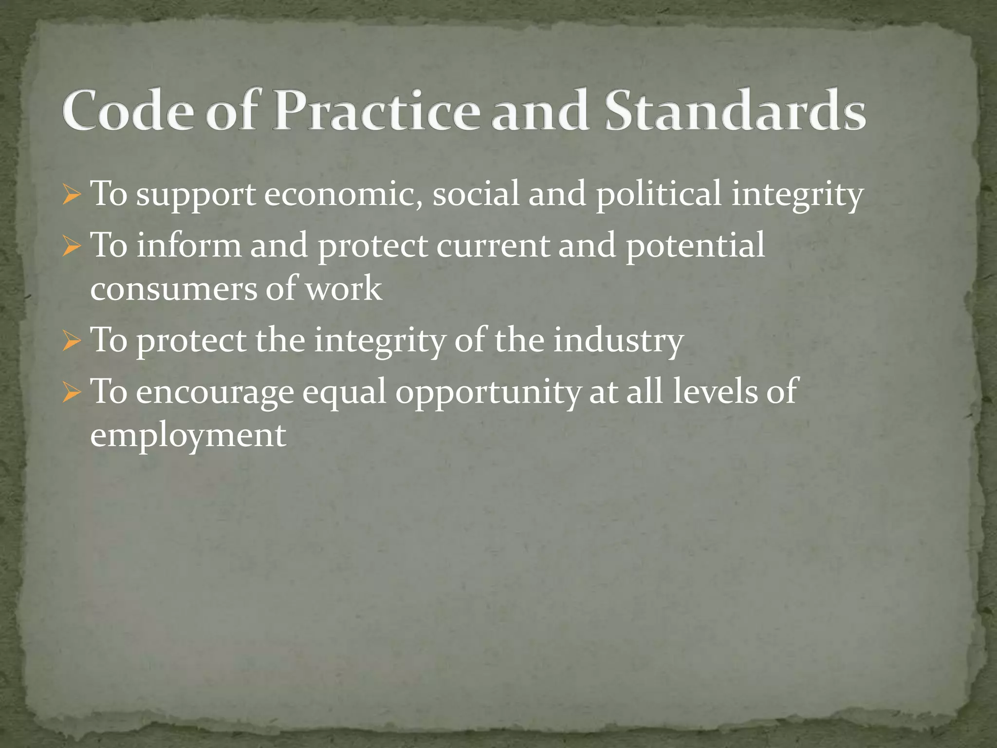 Code of Conduct - Code of Practice & Standards | PPTX