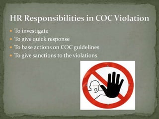 Code of Conduct - Code of Practice & Standards | PPTX