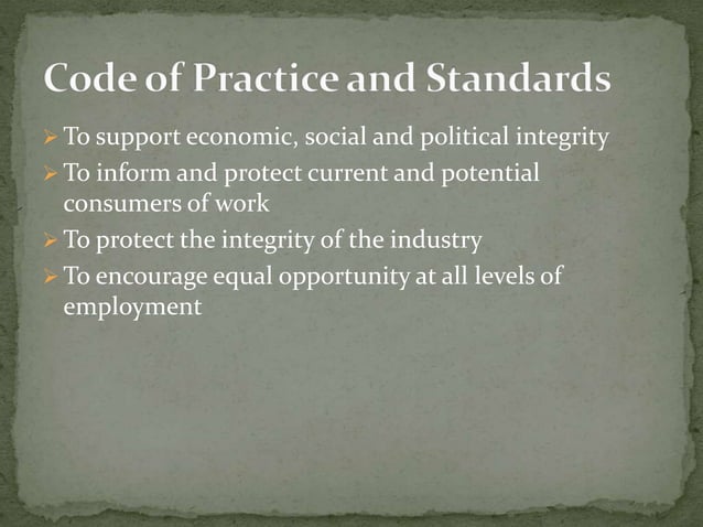 Code of Conduct - Code of Practice & Standards | PPTX