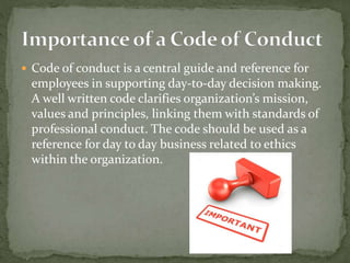 Code of Conduct - Code of Practice & Standards | PPTX