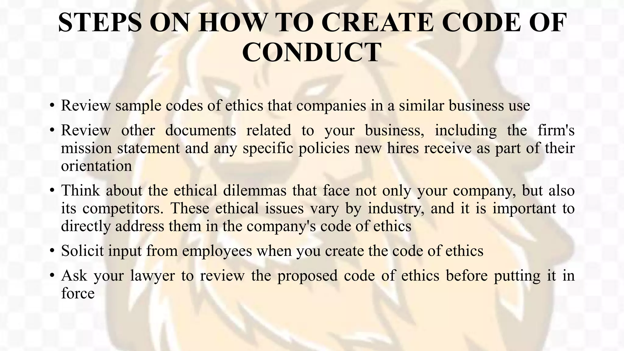 Code of conduct | PPTX