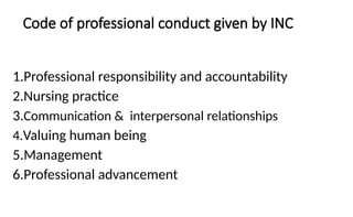 code of conduct nurse aiims nursing.pptx