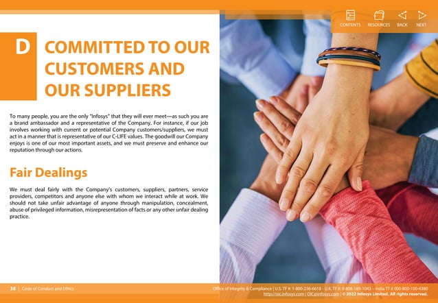 codeofconduct - infosys.pdf | Business | Business and Finance