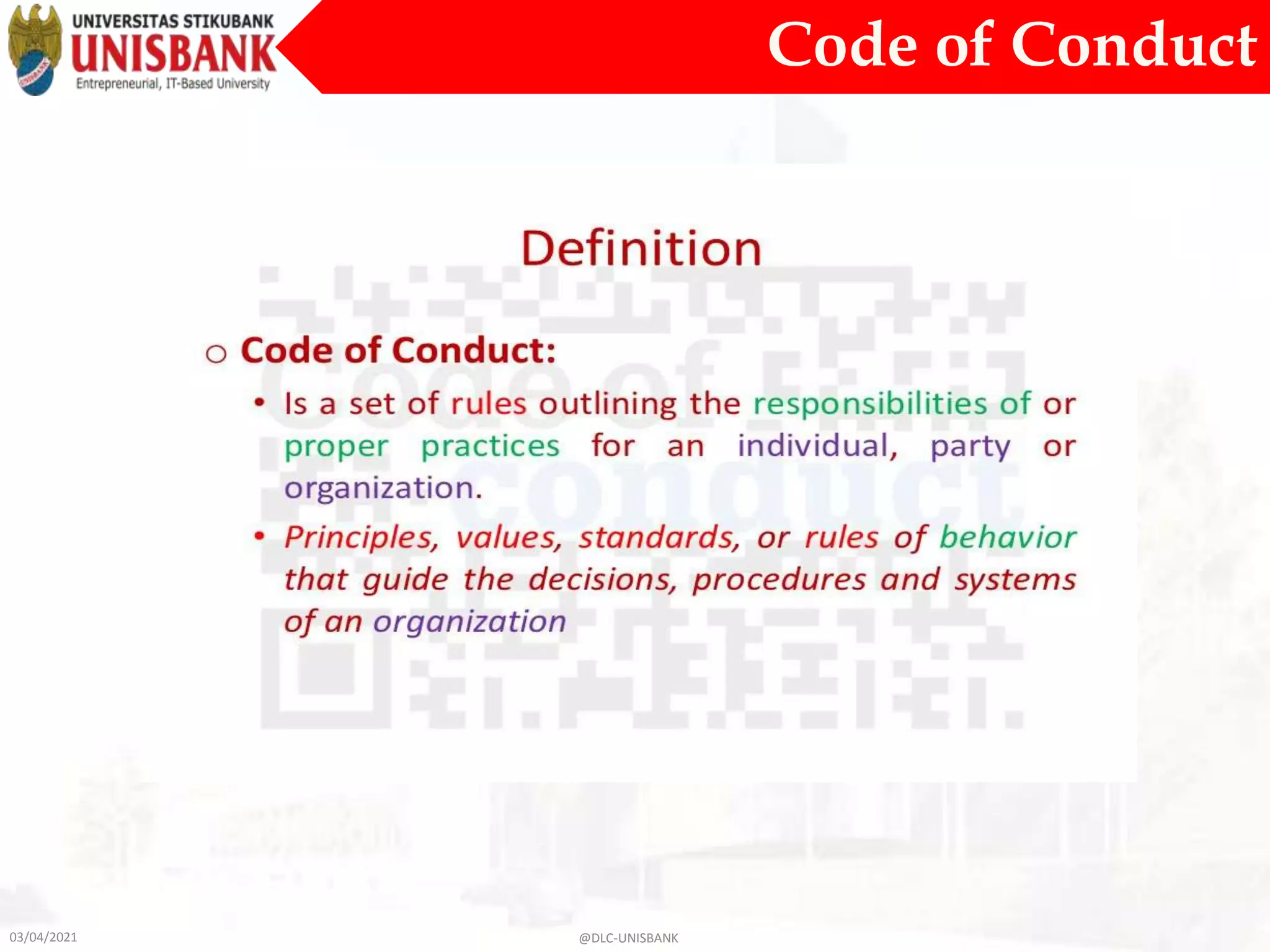 Code of conduct 3 | PPTX