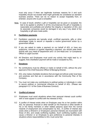 Code of conduct and Business Ethics | PDF