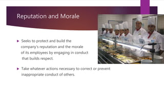 Code of conduct for a hospitality professional | PPTX