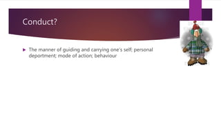 Code of conduct for a hospitality professional | PPTX