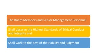 CODE OF CONDUCT FOR BOARD AND SENIOR MANAGEMENT | PDF