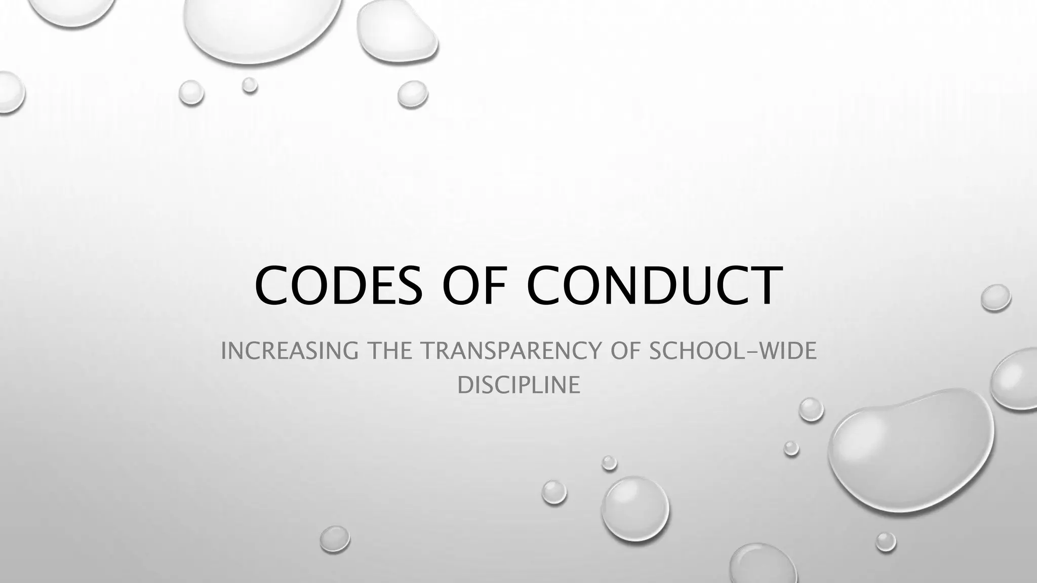 Making school codes of conduct more transparent | PPTX