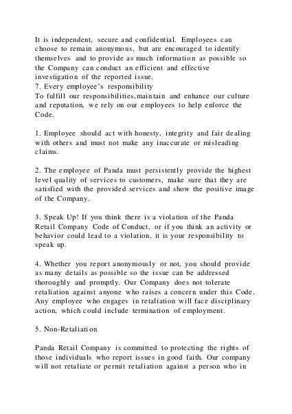 Code of ConductPageCode of Conduct2PART 1 INTRODUCTION | PDF