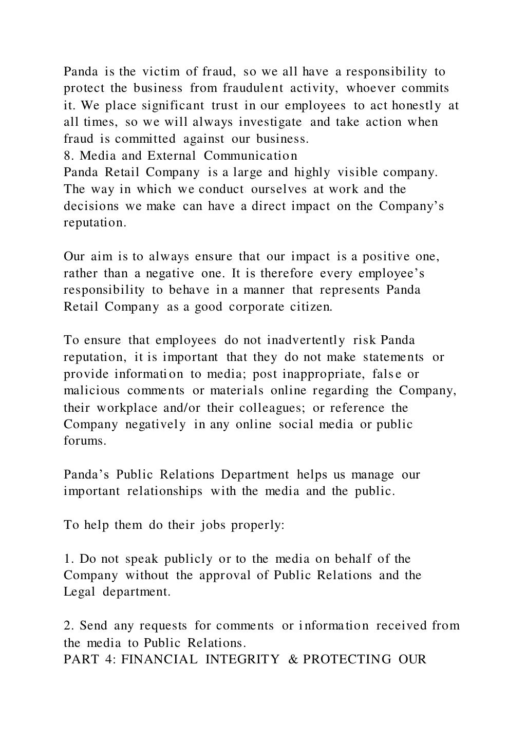 Code of ConductPageCode of Conduct2PART 1 INTRODUCTION | PDF