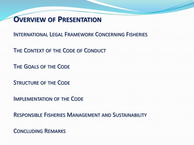 Celebrating 20 years of the Code of conduct for Responsible Fisheries ...