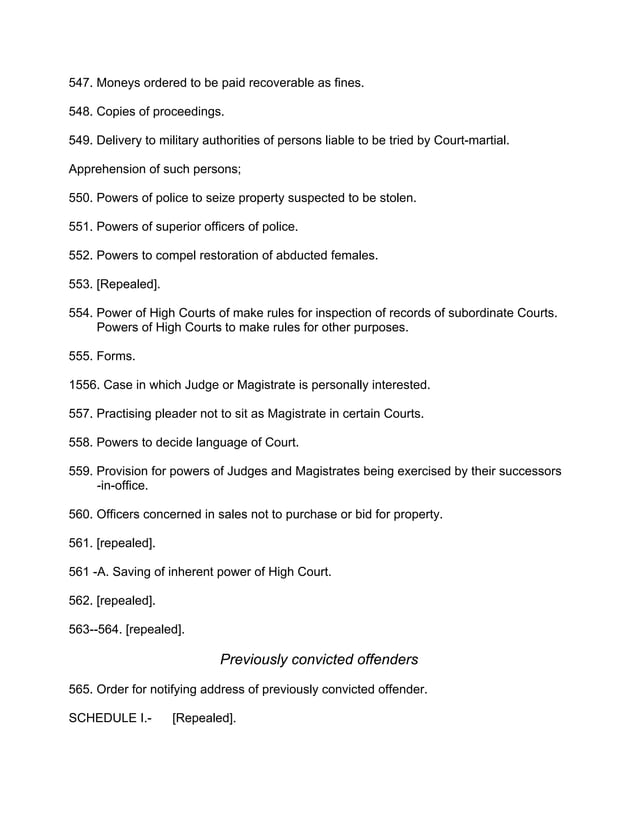 Code of criminal procedure 1898 | PDF | Crime & Harmful Acts to Individuals, Society & Human ...